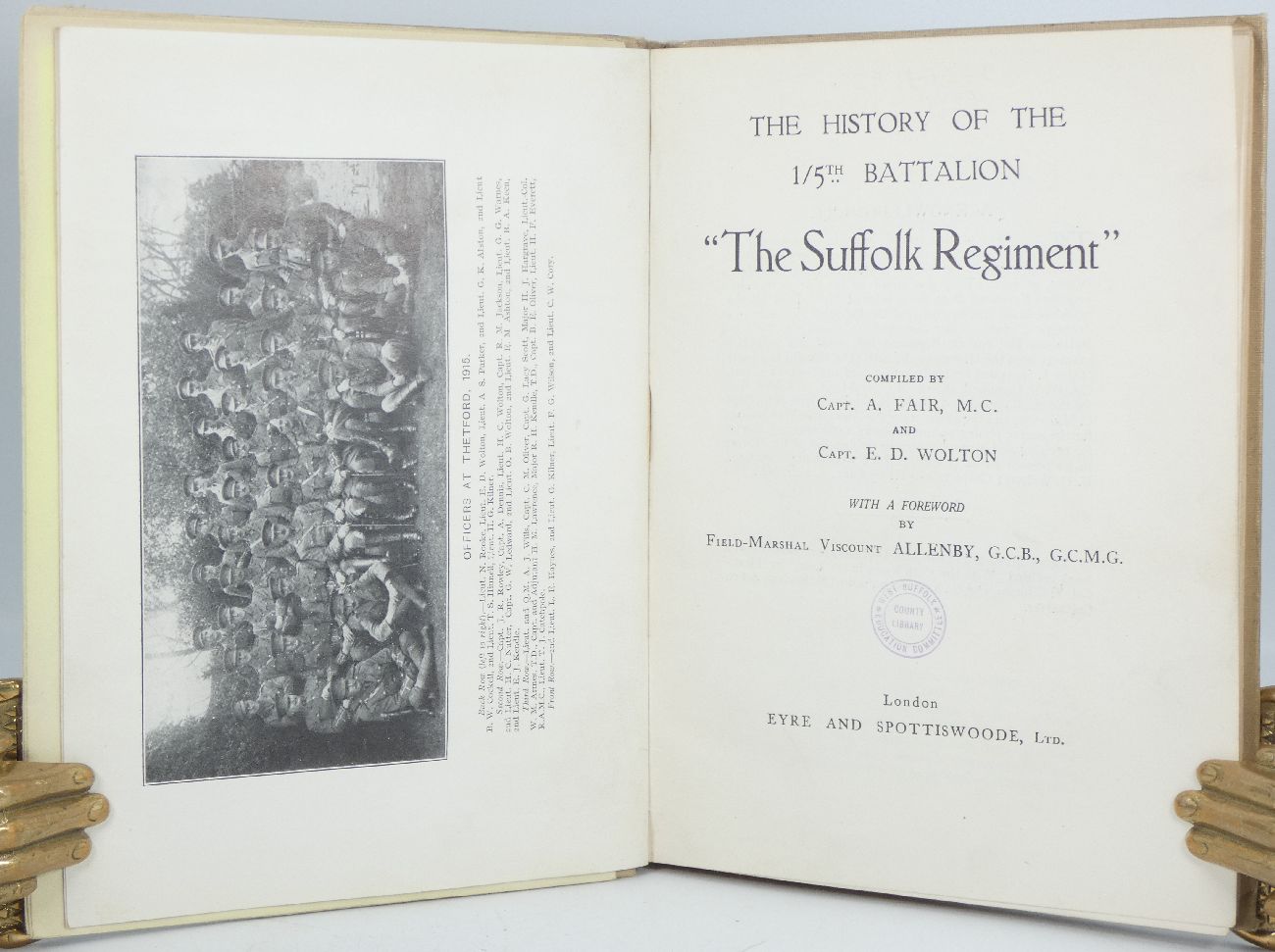 The History of the 1/5th Battalion "The Suffolk Regiment"